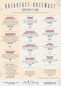 Daytime Menus - Ann's Pantry