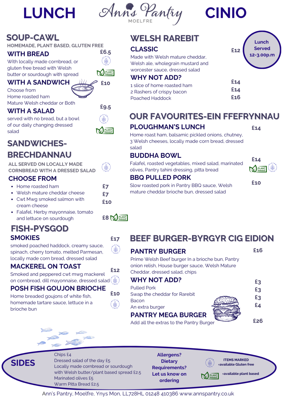 Daytime Menus - Ann's Pantry